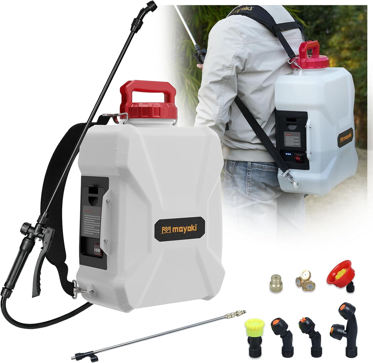 Mellif 3 Gallon Backpack Sprayer, Compatible With Milwaukee 18V Battery ...