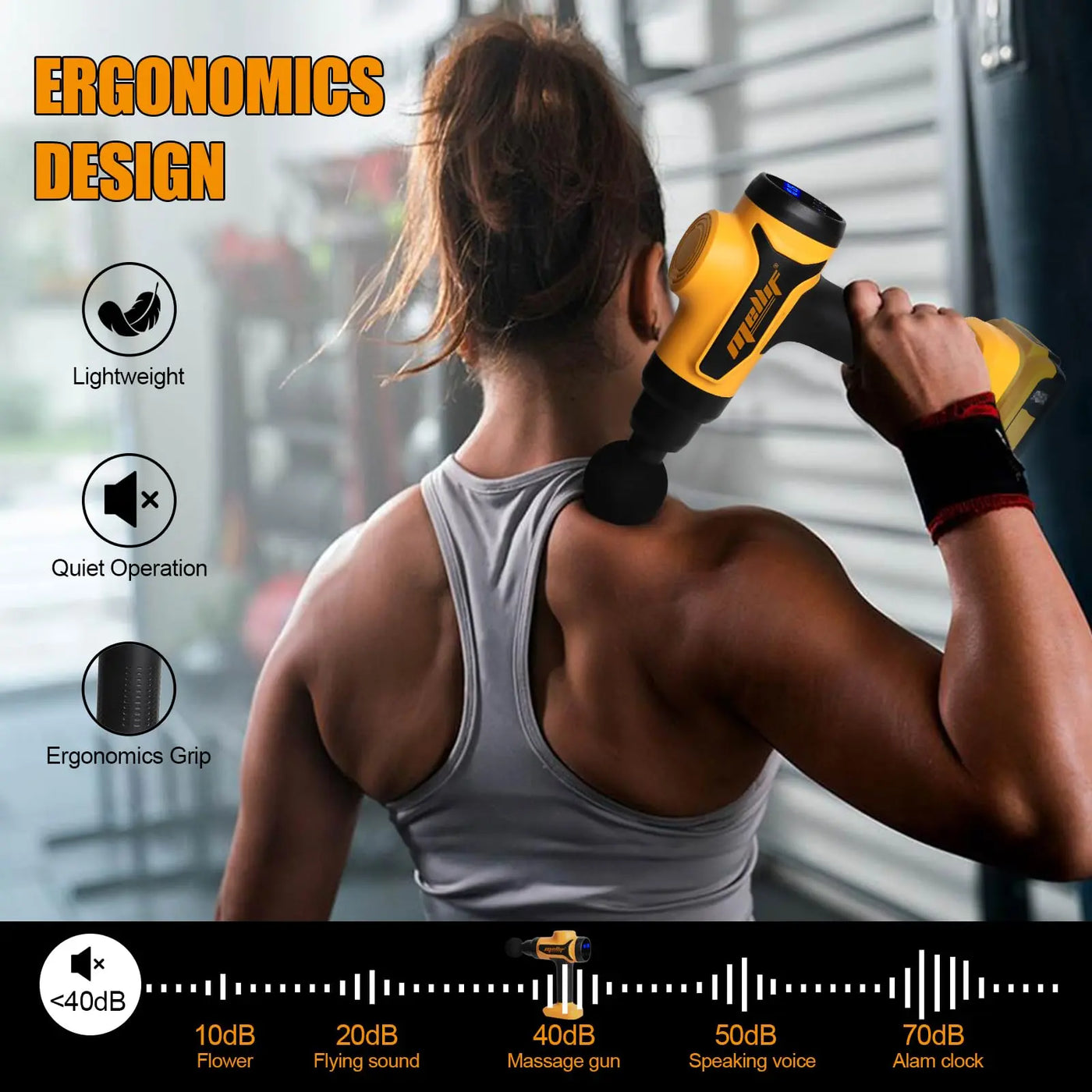 Mellif Massage Gun, Deep Tissue Massager Compatible with DEWALT 20V ...