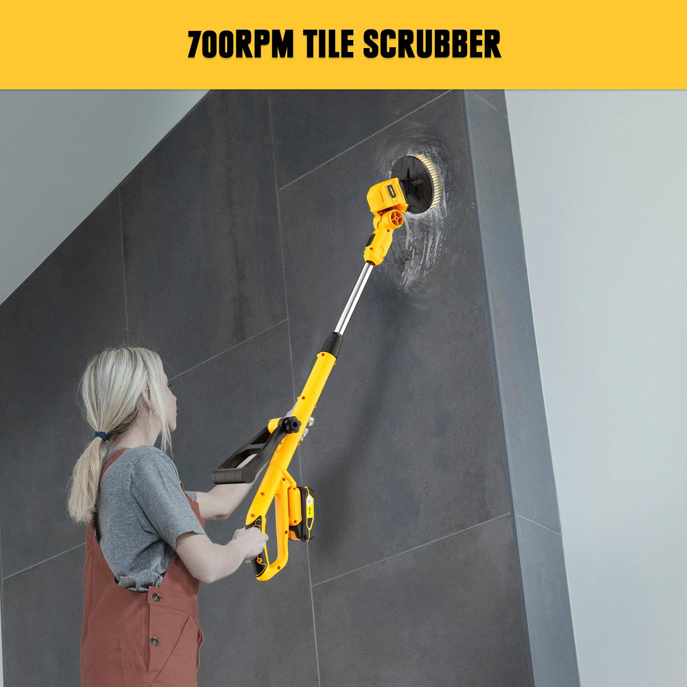 Mellif Cordless Spin Scrubber for Dewalt 20V MAX Battery(Battery Not I ...