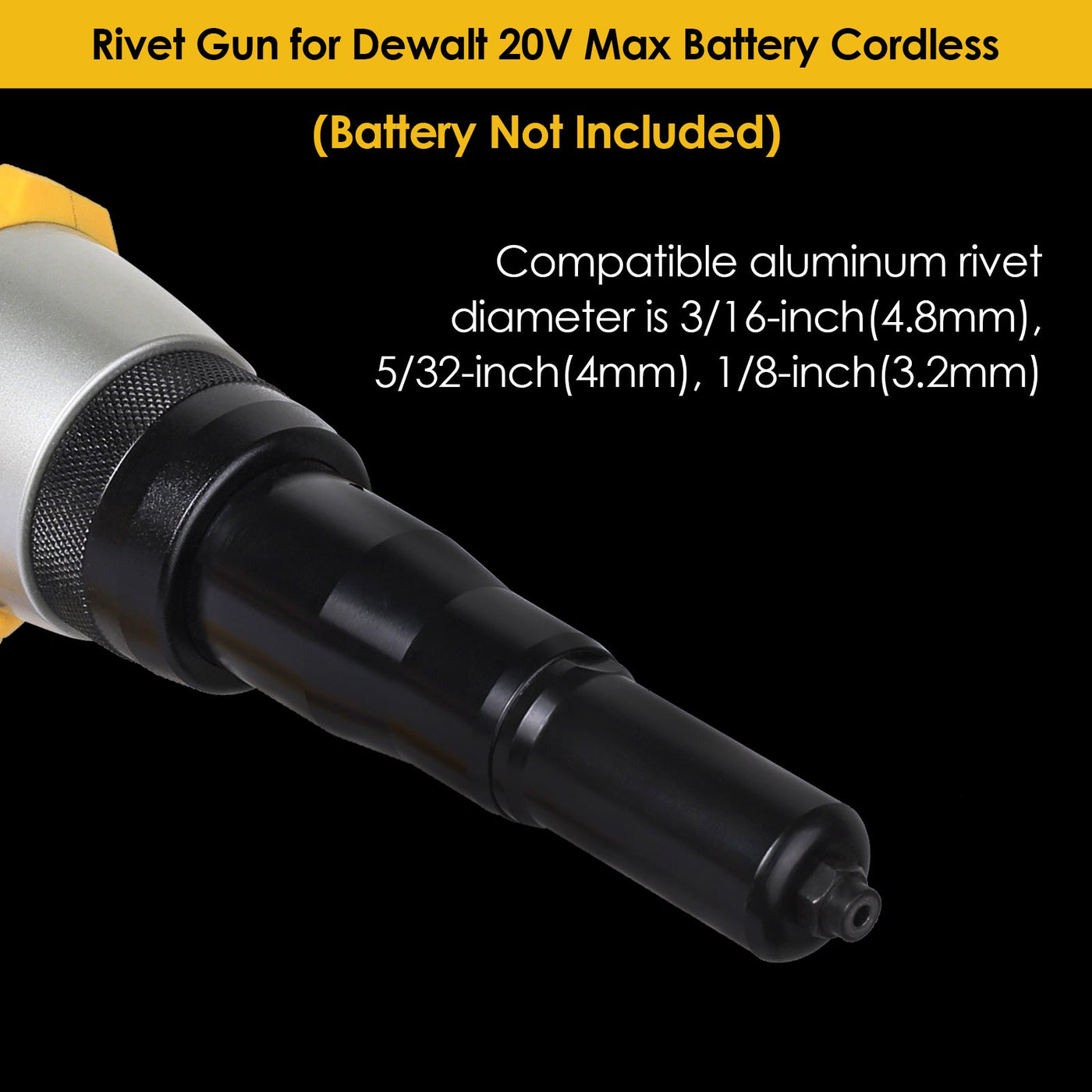 Mellif for Dewalt 20V Max Battery Rivet Gun Riverter Cordless tool 3/1 ...