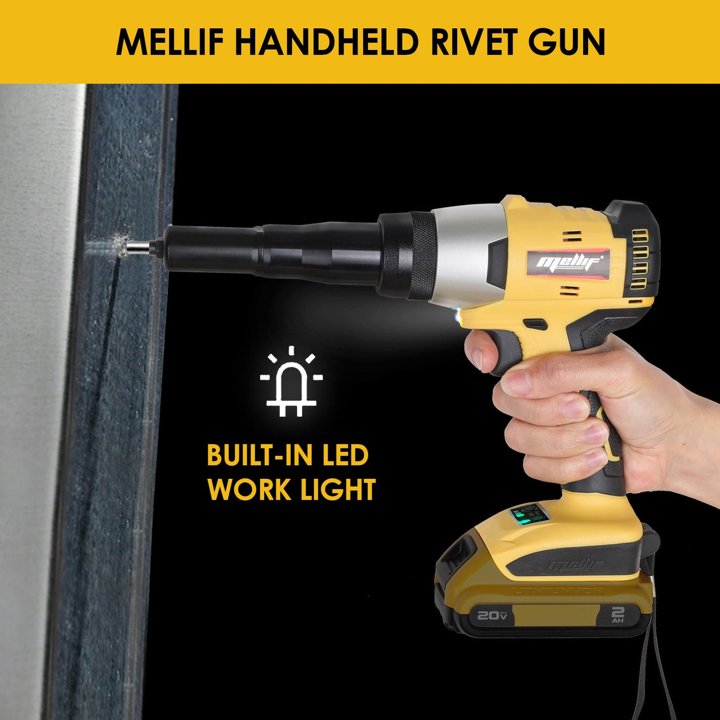 Mellif for Dewalt 20V Max Battery Rivet Gun Riverter Cordless tool 3/1 ...